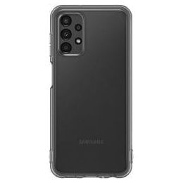 Samsung Handyhülle Soft Clear Cover EF-QA135 für Galaxy A13, schwarz - Schutz vor Kratzern & Stößen