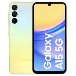 Samsung Galaxy A15 5G 128GB Yellow Smartphone – Brillantes FHD+ Display, Triple-Kamera & leistungsstarker Akku