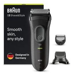 Braun Herrenrasierer Series 3 3000BT - Rasieren, Trimmen und Konturieren | Flexibel, Effizient & Langlebig