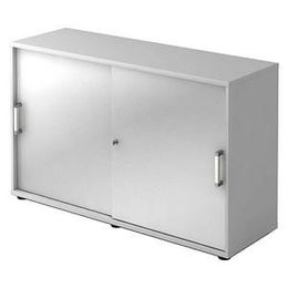 Hammerbacher Schiebetürenschrank, V1752S/5/S/CE lichtgrau, silber 1 Fachboden 120,0 x 40,0 x 74,8 cm