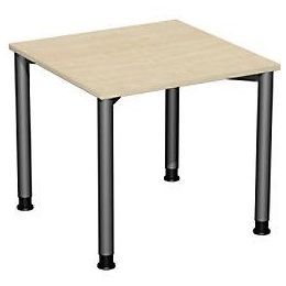 Speed Office Schreibtisch Rechteckig Ahorn 800 (B) x 800 (T) x 800 (H) mm MFC (Melaminbeschichtete Spanplatte)