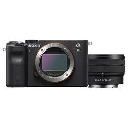 Sony A7C Black Edition (ILCE7CB.CEC) + FE 28–60 mm ƒ4–5.6-Zoomobjektiv | ✔️ + 130 € gratis Geschenkbox