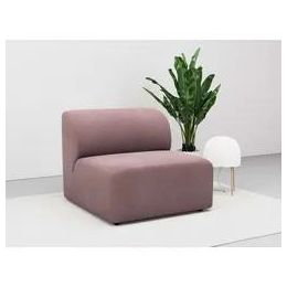 Sofa-Mittelelement LeGer Home by Lena Gercke "Floria" Polsterelemente Gr. Webstoff, Maße (Breite x Höhe x Tiefe): 93cm x 77cm x 93cm, rosa (blush) modulares Sofa, in trendigen Farben, mit Komfortschaum-Polsterung