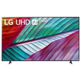 G (A bis G) LG LED-Fernseher "86UR75006LB" Fernseher α5 Gen6 4K AI-Prozessor mit AI Sound, Single Tuner (DVB-T2-C-S2) Gr. 86, schwarz