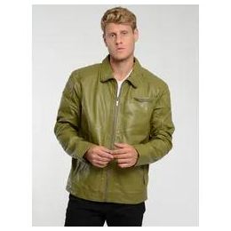 Lederjacke JCC "3102231" Gr. 52, grün (olive) Herren Jacken