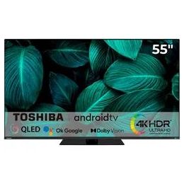 E (A bis G) Toshiba LED-Fernseher Fernseher Gr. 55, schwarz