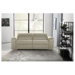 3-Sitzer NICOLETTI HOME "Seattle" Sofas Gr. B/H/T: 205cm x 84cm x 99cm, Luxus-Microfaser Wildlederoptik, ohne Relaxfunktion, beige (cream) Breite 205 cm, wahlweise mit Relaxfunktion, Kopfteilverstellung