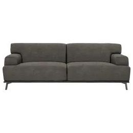 3-Sitzer furninova "Rocco klassisch, zeitlos und modernes Design mit hohem Sitzkomfort" Sofas Gr. B/H/T: 226cm x 78cm x 90cm, Struktur, grau (anthrazit)