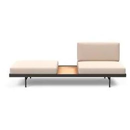 Relaxliege INNOVATION LIVING TM "Puri Designcouch, innovativ und elegant, Solitärmöbel, Daybed" Sofas Gr. Struktur ARGUS, EICHE TISCH, beige (natur 584, argus) Daybed mit integrierter Holzablage, hoher Sitz- und Liegekomfort