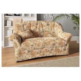 3-Sitzer DOMO collection "Bahia", beige, B:200cm H:91cm T:92cm, Luxus-Microfaser (100% Polyester), mit Muster, Struktur (100% Polyester), Sofas, inklusive Federkern