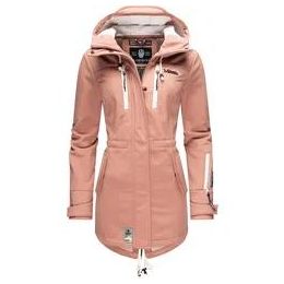 Funktionsmantel Marikoo "Zimtzicke" Gr. XS (34), rosa (perlrosa) Damen Mäntel sportlicher Softshell Parka mit Kapuze