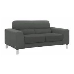 2-Sitzer Calia italia "Simon, erstklassiger Sitzkomfort und tolles Design" Sofas Gr. B/H/T: 172cm x 81cm x 94cm, Leder BULL, grau in zwei Lederqualitäten