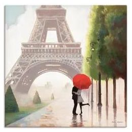 Wandbild Artland "Paris Romanze II", grau, B:100cm H:100cm, Canvas, Leinwand, Bilder, als Leinwandbild, Poster, Wandaufkleber in verschied. Größen