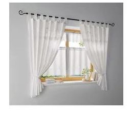 Querbehang Heine HOME Gr. 5, weiß, B:120cm H:45cm, Polyester, Gardinen