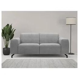 2,5-Sitzer Places of Style "Oleandro", silber, B:200cm H:82cm T:94cm, 100% Polyester, Sofas, mit unterschiedlichem Sitzkomfort, in verschiedenen Bezugsqualitäten