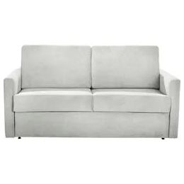 Schlafsofa Places of Style "Goldpoint 162 cm, Dauerschläfer, Liegefläche 120/200cm" Sofas Gr. B/H/T: 162cm x 85cm x 100cm, Luxus-Microfaser weich, grau (hellgrau) 2-Sitzer mit Bettfunktion, Bonell-Federkernmatratze