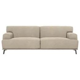 3-Sitzer furninova "Rocco klassisch, zeitlos und modernes Design mit hohem Sitzkomfort" Sofas Gr. B/H/T: 226cm x 78cm x 90cm, Struktur, beige (natur)