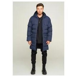 Steppjacke behype "PUFFER PARKA" Gr. L, blau (dunkelblau) Herren Jacken Steppjacke mit Kapuze