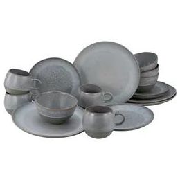 Kombiservice Creatable "Geschirr-Set LOFT STONE" Geschirr-Sets Gr. 16 tlg., grau Service, 16 Teile, für 4 Personen