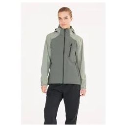 Outdoorjacke WEATHER REPORT "CAMELIA W-PRO15000" Gr. 36, grau (grau, grün) Damen Jacken mit wasserdichter Beschichtung