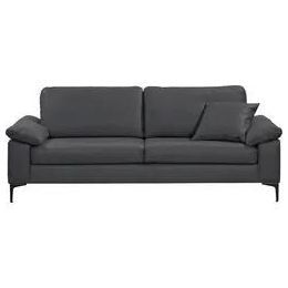 Schöner Wohnen Sofa SCHÖNER WOHNEN-KOLLEKTION "Timeless" Sofas Gr. B/H/T: 204cm x 86cm x 97cm, Leder NATURE, 2,5-Sitzer, grau (grau nature) 3-Sitzer-Sofa Sofas