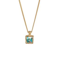 Haze&Glory Haze&Glory Halskette Plättchen Herren Größe 55 türkis / gold