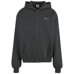 Karl Kani Sweatjacke Herren Gr&ouml;&szlig;e XXL silbergrau / schwarz / wei&szlig;