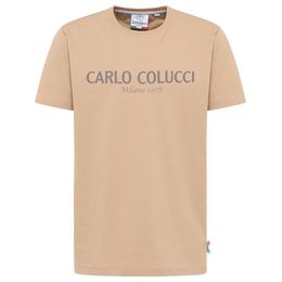 Carlo Colucci Shirt Herren Gr&ouml;&szlig;e XS dunkelbeige / blau