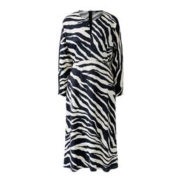 Oui Kleid Damen Größe 38 schwarz / weiß Winterkleid
