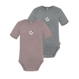 Normani Romper/Bodysuit 'Tauranga' boy Grey, Pink size 62