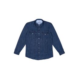 Checker Button Up Shirt ' Dynasty Denim ' male Blue size XL