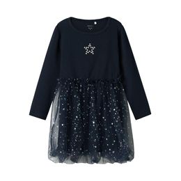 name it Kleid 'NMFrarana' Mädchen Größe 110 blau / marine / lila / silber