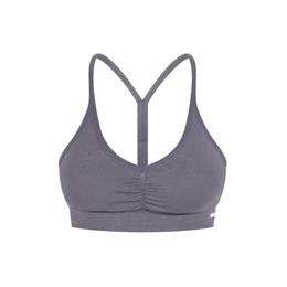 Smilodox Sport Bh Solid Scrunch Shaped Fit Damen Größe L anthrazit