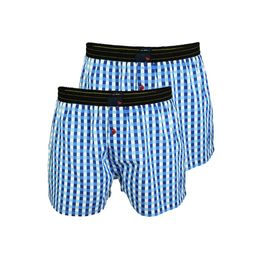 Unabux Boxershorts 'Flying Falcon' Herren Gr&ouml;&szlig;e S royalblau / hellblau / schwarz / wei&szlig;
