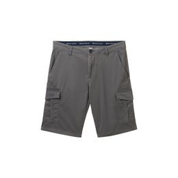 Tom Tailor Herren Regular Cargoshorts, schwarz, Uni, Gr. 30