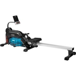 Ruderzugmaschine body coach "ROWER DELUXE Wasserwiderstand & 5fach verstellbarer Zugwiderstand", silber (silberfarben, schwarz), RudergeräteB:55cm H:111cm L:216cm, Rudermaschine, 5 Widerstandsstufen, Wasserwiderstand, B:55cm H:111cm L:216cm