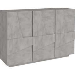 Kommode Inosign "Ping" Sideboards Gr. B/H/T: 121cm x 86cm x 38cm, grau (beton)