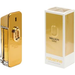 Eau de Parfum Paco Rabanne "Rabanne Million Gold Intense" Parfüms Gr. 100 ml, farblos (transparent) Herren Holziger Duft mit Mandarine