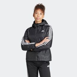 Funktionsjacke adidas Sportswear "W 3S ESS IN H J", Damen, Gr. XXL, schwarz, Obermaterial: 100% Polyester, clean, sportlich, Jacken