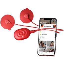 Therabody TENS-EMS-Gerät "PowerDot UNO RED 2.0 Muskelstimulator, bis zu 20 Stunden Akkulaufzeit", rot, Elektro-Muskel-Stimulationsgeräte,