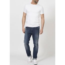 Herren Slim-fit-Jeans "Seaham", blau, Gr. 33, PETROL INDUSTRIES, Obermaterial: 94% Baumwolle, 3% Elasthan, 3% Polyester, Jeans