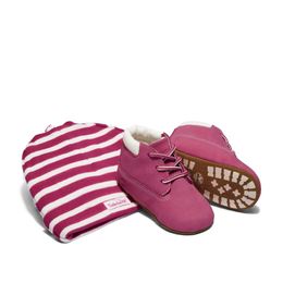 Timberland Baby Babystiefel "Crib Bootie with Hat Set", pink, Gr. 18,5, Leder, Synthetik, Schuhe, Geschenkset Babys