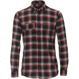 Casamoda Herren Langarmhemd "Casamoda Freizeithemd kariert", grau, Gr. XXXL, kariert, 100% Baumwolle, Hemden