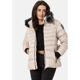 Cipo & Baxx CIPO & BAXX Damen Winterjacke "Jacken", beige, Gr. S, unifarben, 100% Polyester, Jacken, mit Kapuze, WM132