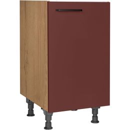 Sp&uuml;lenschrank Nobilia, B:45cm H:87cm T:58,3cm, rot, K&uuml;che, Schr&auml;nke, ""Easytouch", Ausrichtung w&auml;hlbar, vormontiert, in den Breiten", 45 und 60 cm,
