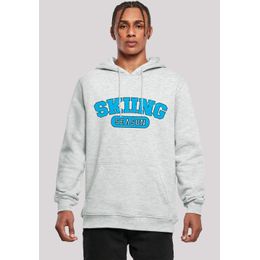 F4NT4STIC Herren Kapuzenpullover "Skiing Season Winter Sport", grau, Gr. S, Obermaterial: 65% Baumwolle, 35% Polyester, Pullover, Premium Qualit&auml;t