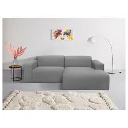 Ecksofa Inosign "Koa,228cm, L-Form, Modulsofa, Webstoff, Cord" Sofas Gr. B/H/T: 228cm x 88cm x 159cm, Webstoff, Recamiere rechts, grau Designsofa in Cord