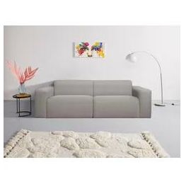 3-Sitzer Inosign "Koa, 228 cm, Modulsofa in Webstoff, Cord" Sofas Gr. B/H/T: 228cm x 88cm x 98cm, Webstoff, grau (warm grau) Designsofa in Cord