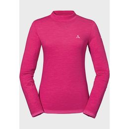 Schöffel Funktionsshirt SCHÖFFEL "Merino Turtle Neck L" Gr. L, 3050, pink, Shirts, Damen, L, Oberstoff : 43% Lyocell 34% Wolle 23% Nylon