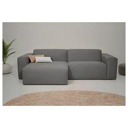 Ecksofa Inosign "Koa,228cm, L-Form, Modulsofa, Webstoff, Cord" Sofas Gr. B/H/T: 228cm x 88cm x 159cm, Cord, Recamiere links, grau (dunkelgrau) Designsofa in Cord